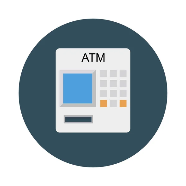 Atm Machine Flat Icon Isolated White Background Vector Illustration ...