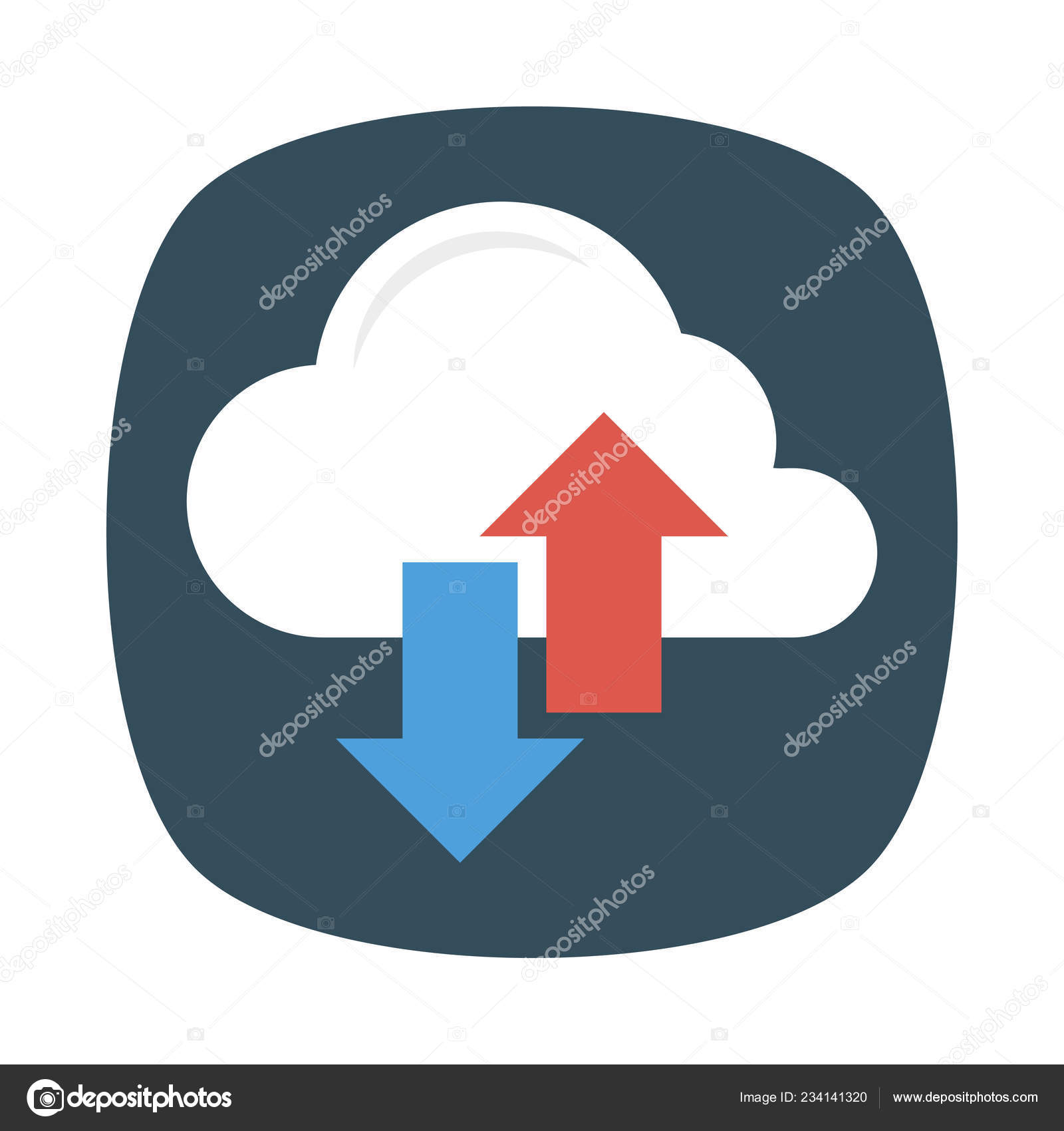 Backup Cloud Database Vector Illustration Stock Vector by ©dinosoftlabs ...