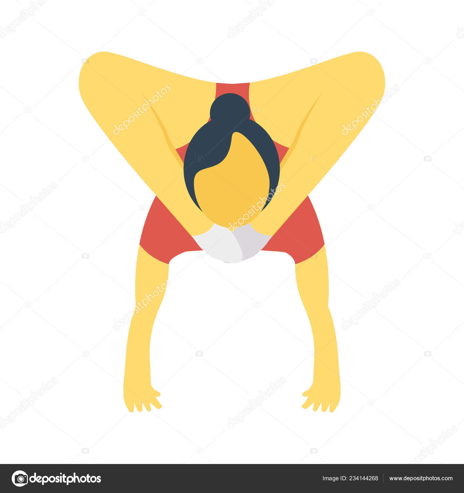 Circus Acrobat Flat Icon Vector Illustration Stock Vector Image by ...