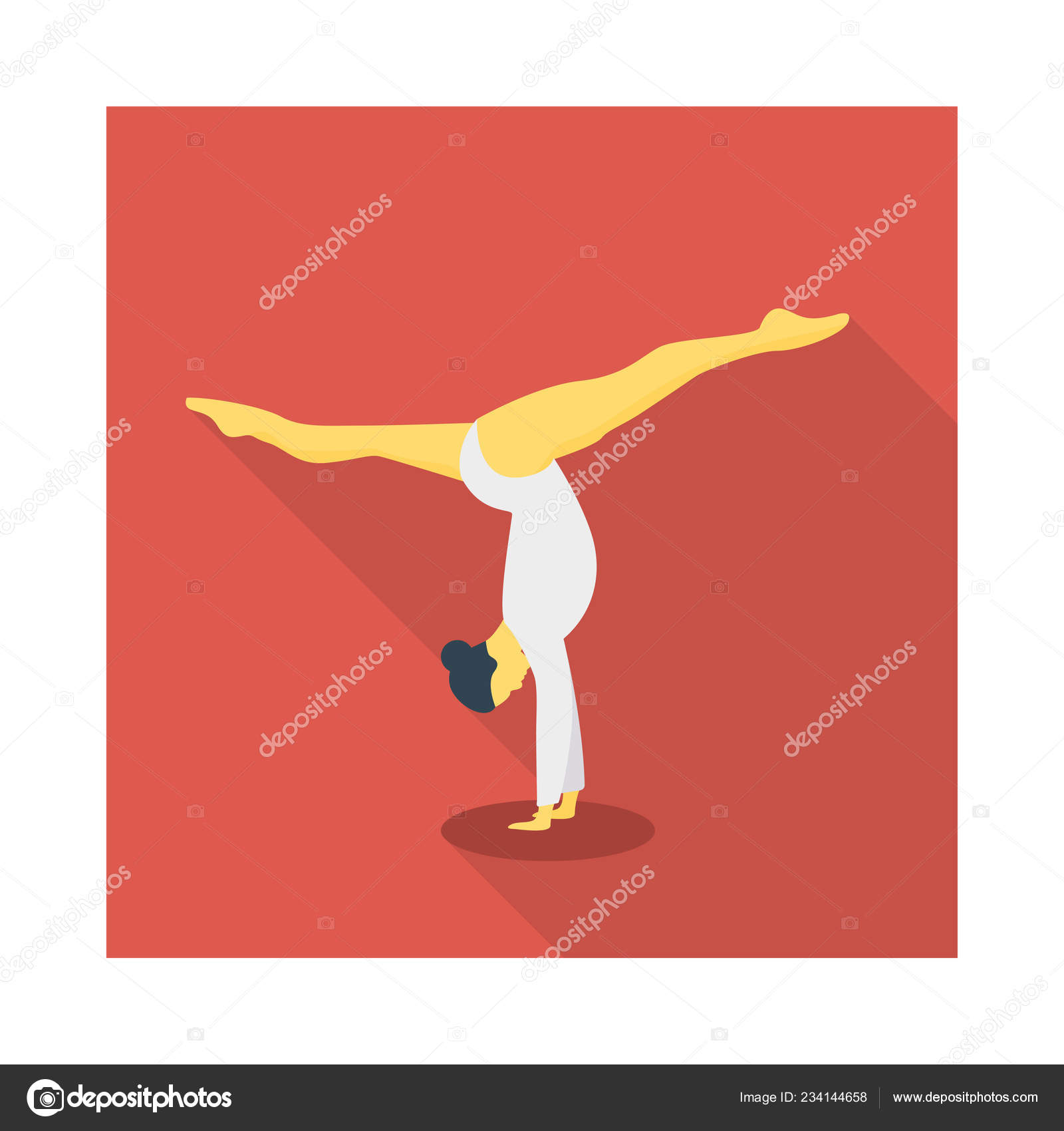 Circus Acrobat Flat Icon Vector Illustration Stock Vector Image by ...