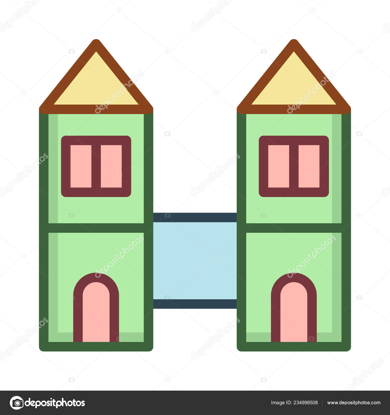 Plaza Byggnaden Tower Vektorillustration — stockvektor av ©dinosoftlabs ...