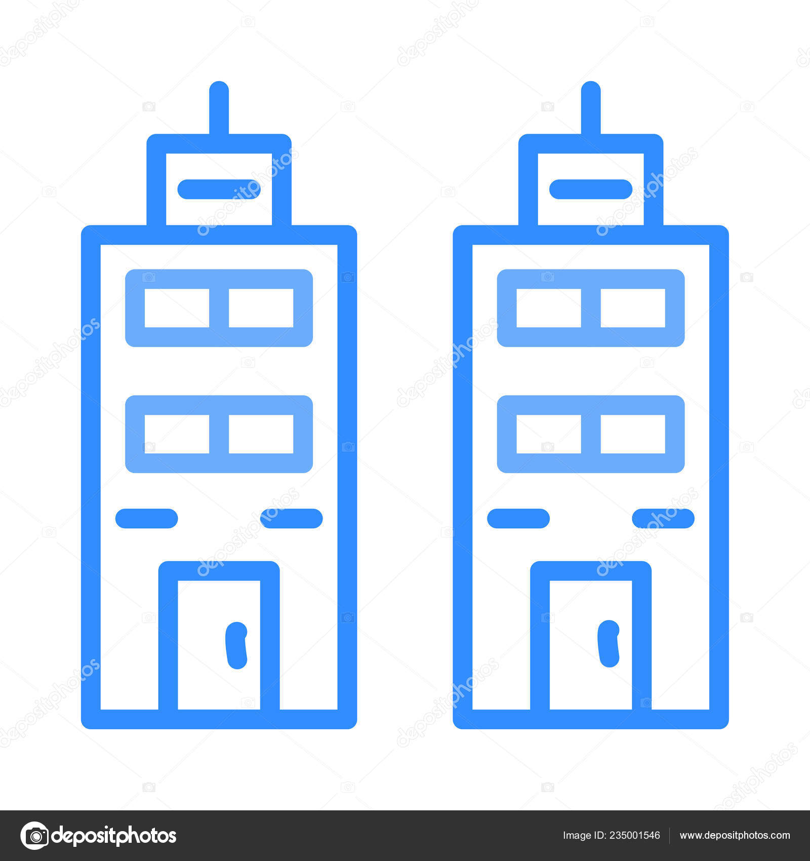 Tower Building Plaza Vector Illustration Stock Vector by ©dinosoftlabs ...