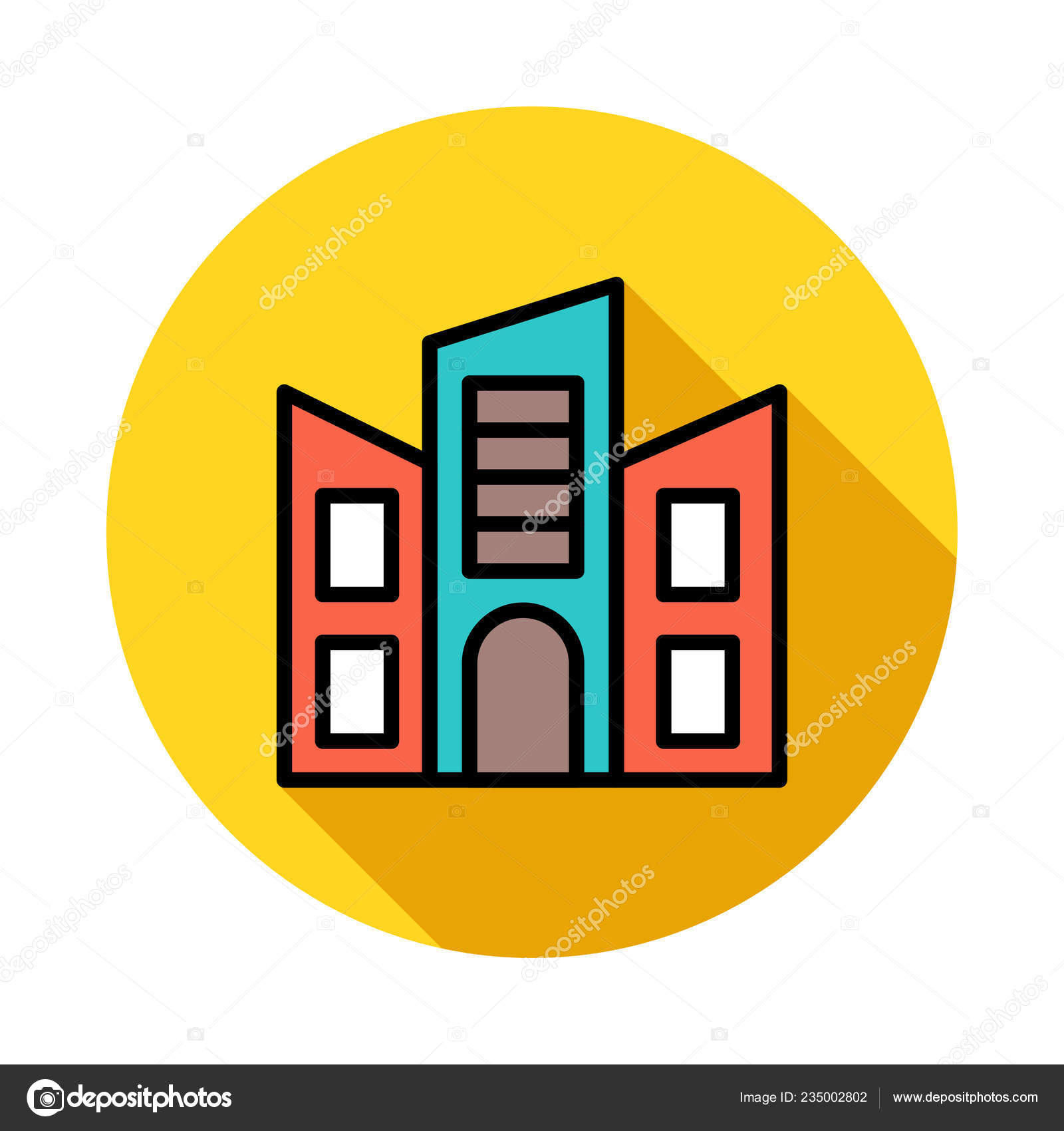 Building Office Plaza Vector Illustration Stock Vector Image by ...