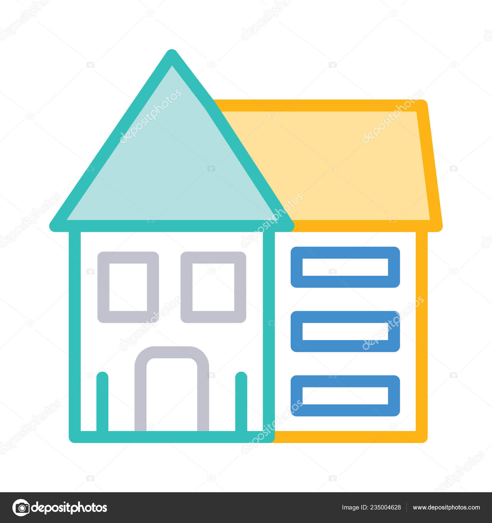 Casa Apartamento Casa Vector Ilustración Vector de stock #235004628 de ...
