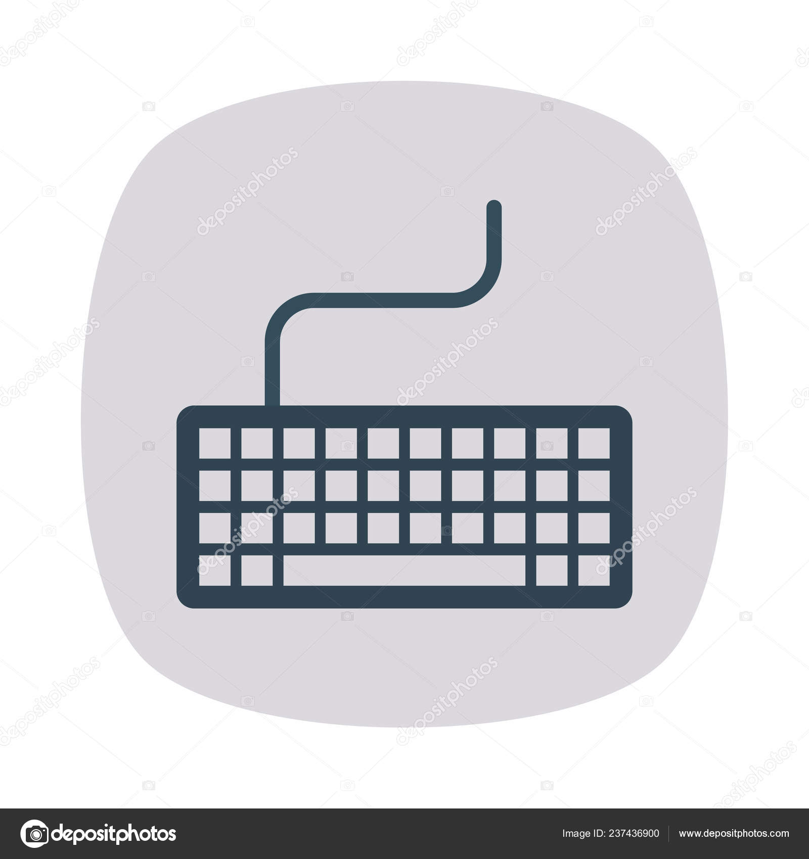 Teclado Teclas Escritura Vector Ilustración Vector de stock #237436900 ...