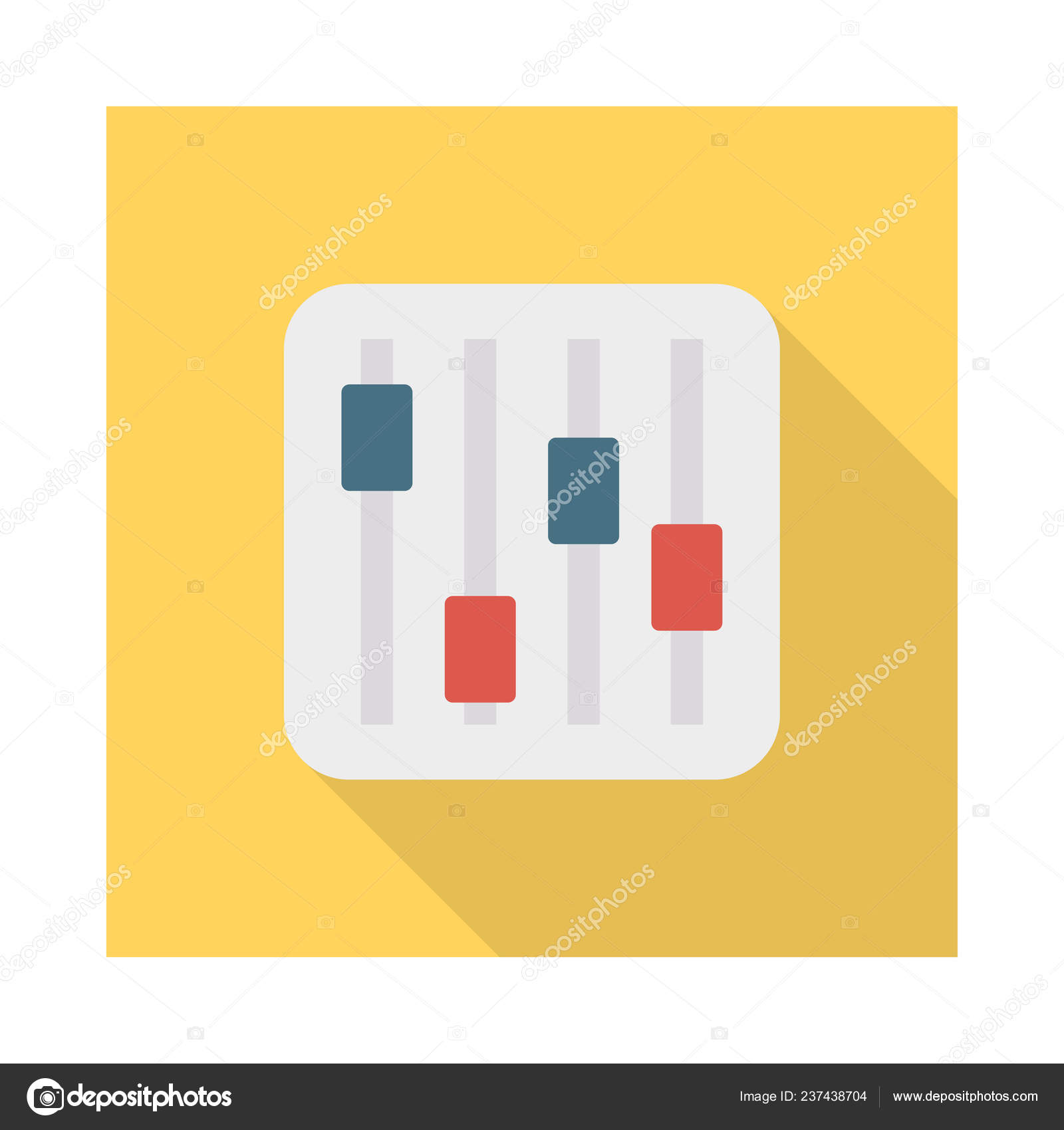 Slider Control Adjustment Vector Illustration Stock Vector Image by ...