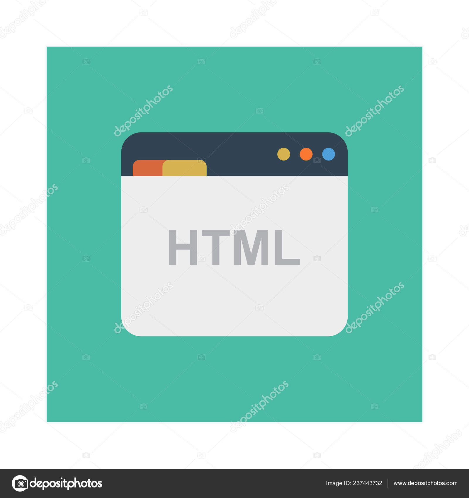 Html Development Browser Vector Illustration — Stock Vector ...