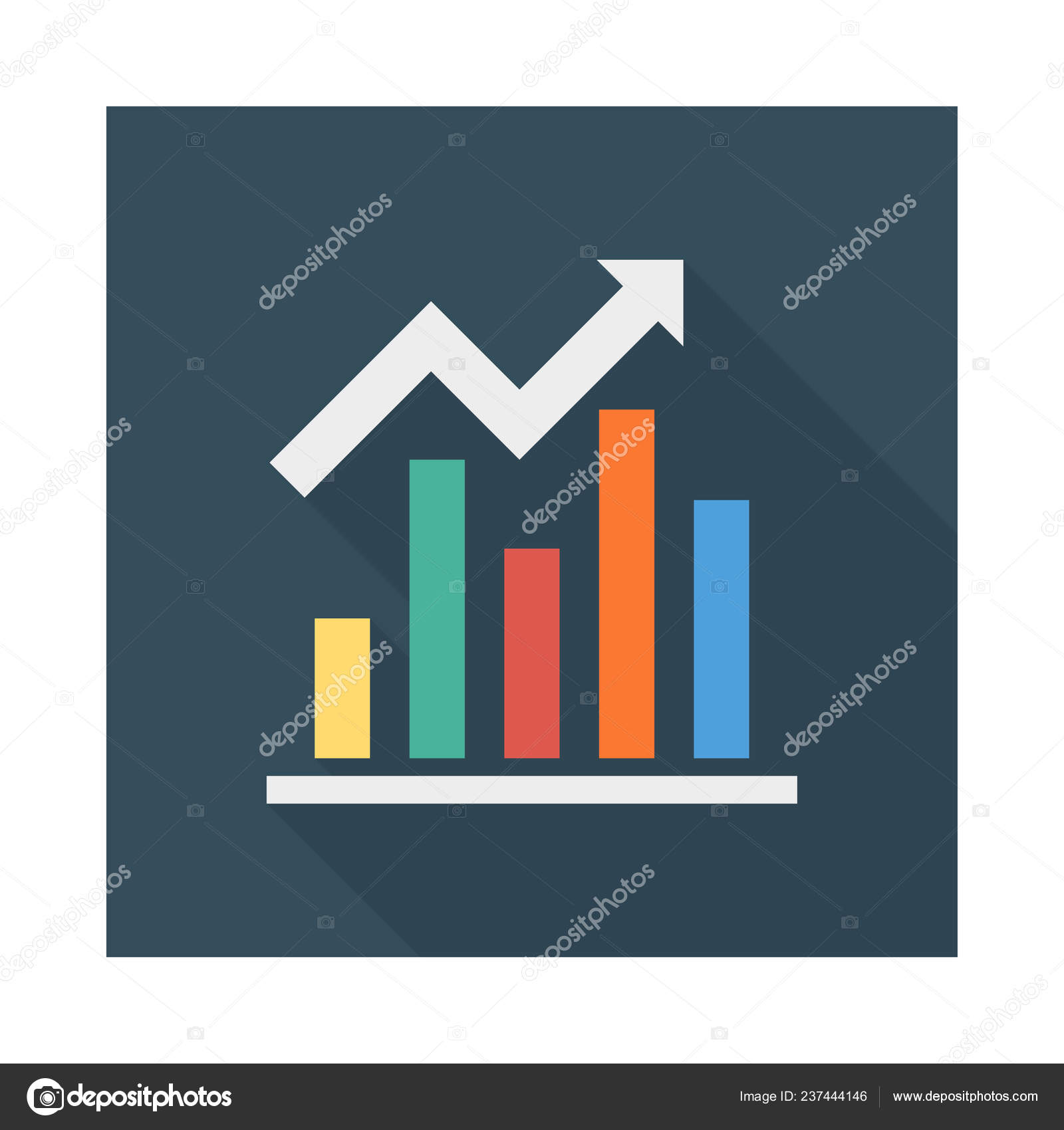 Graph Chart Increase Vector Illustration Stock Vector by ©dinosoftlabs ...