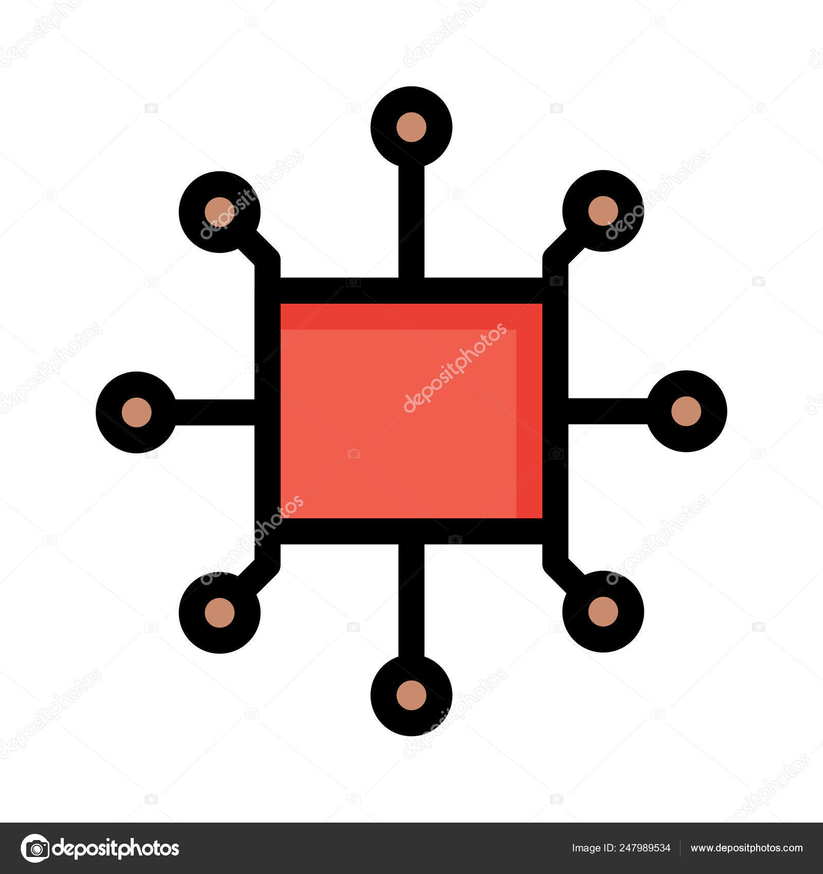 Connection Network Affiliation Vector Illustration Stock Vector Image ...