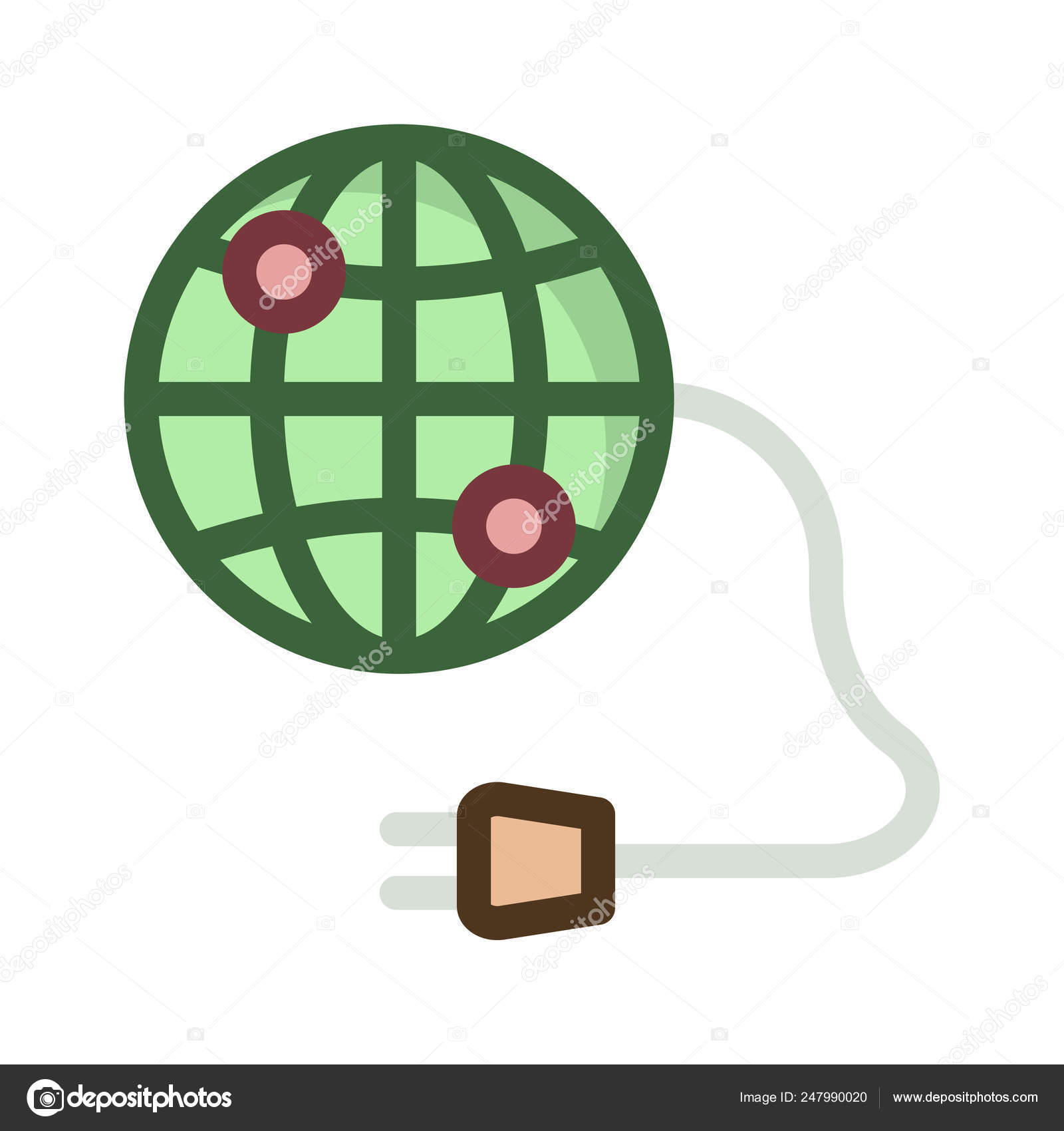 Connection Network Adapter Vector Illustration Stock Vector By