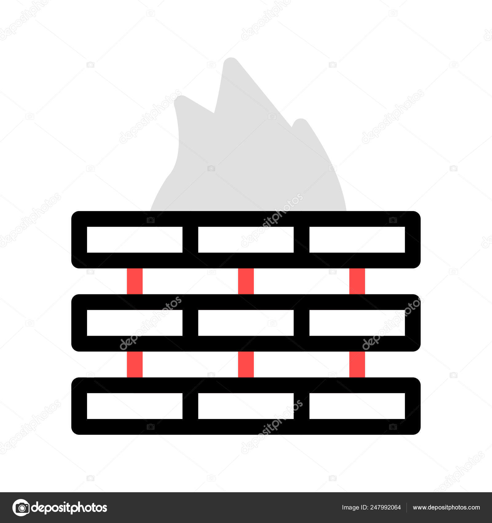 Firewall Security Protection Vector Illustration Stock Vector by ...