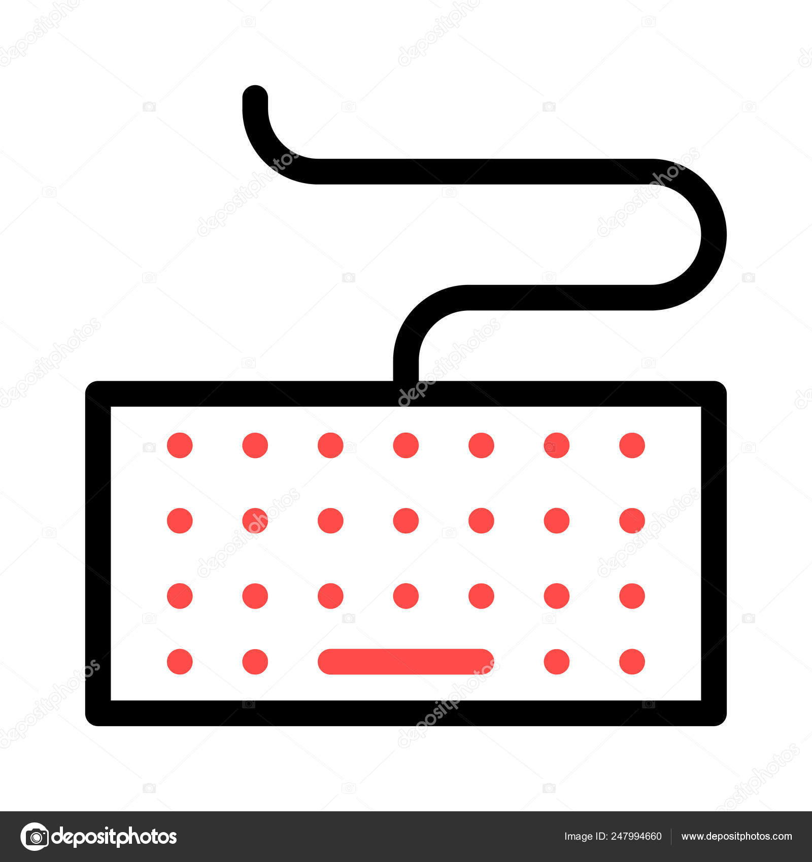 Keyboard Computer Typing Vector Illustration Stock Vector by ...