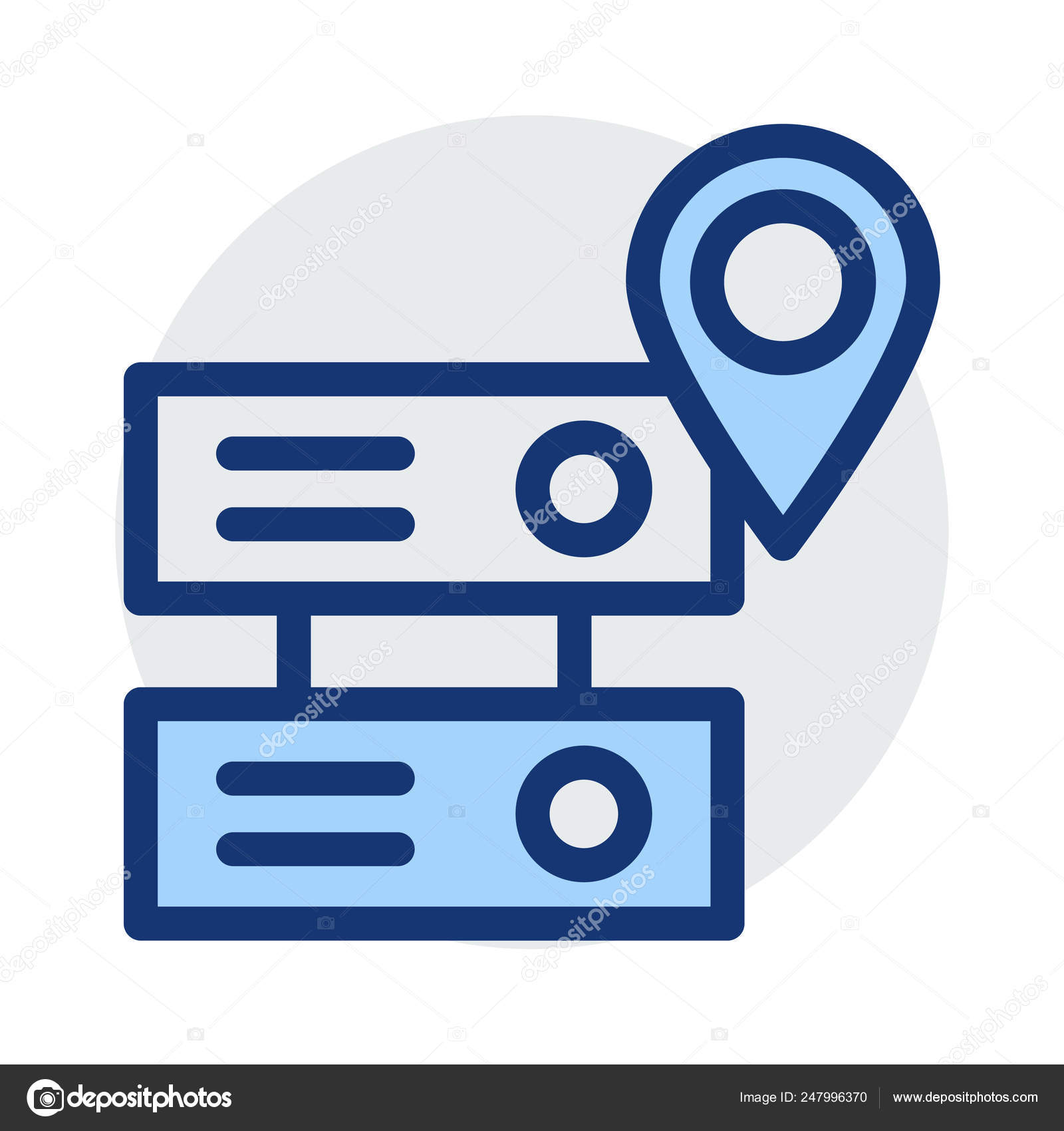 Location Map Server Vector Illustration Stock Vector by ©dinosoftlabs ...