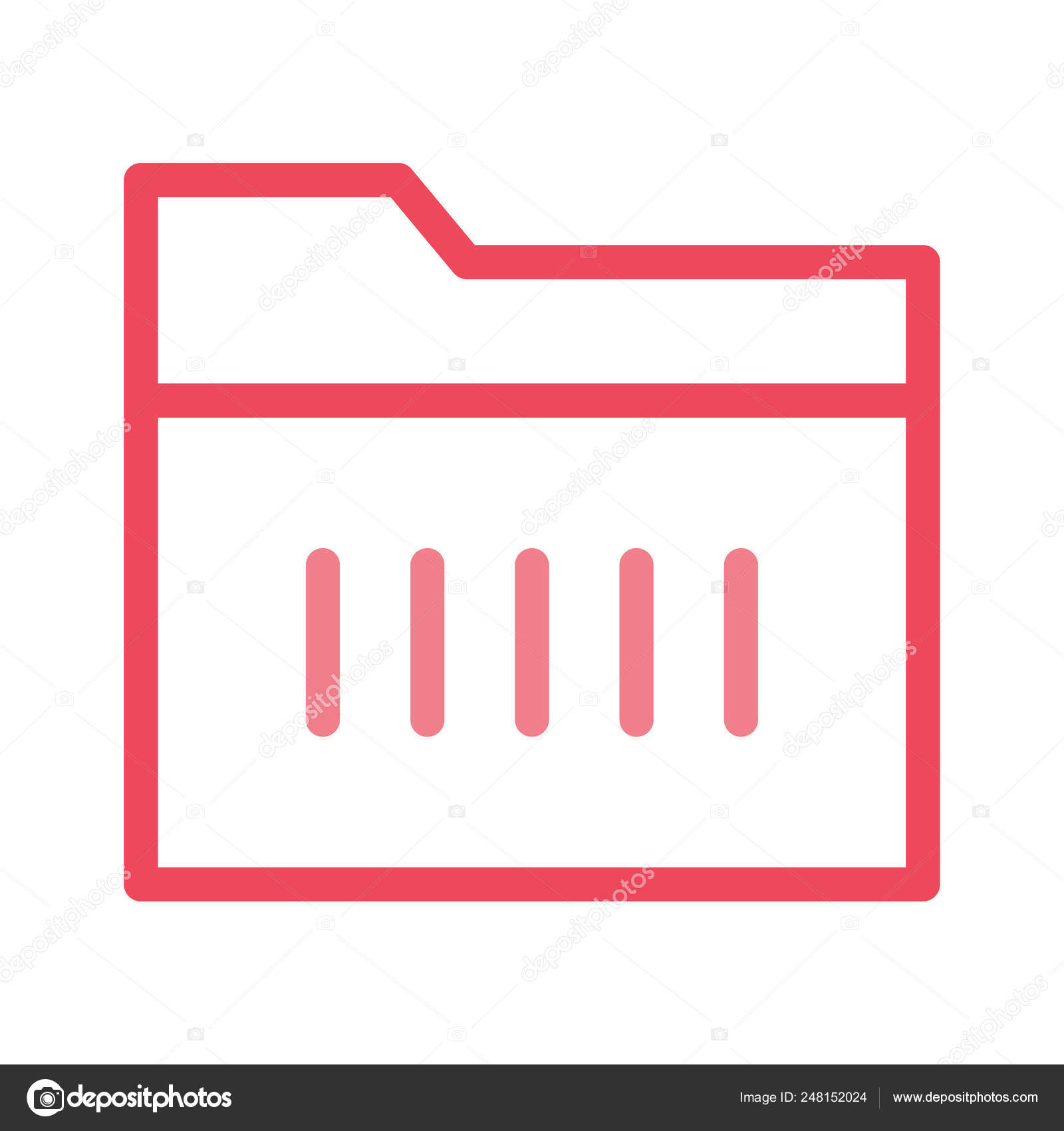 Folder Icon Vector Illustration Stock Vector by ©dinosoftlabs 248152024 Folder Icon Vector Illustration Stock Vector by ©dinosoftlabs 248152024