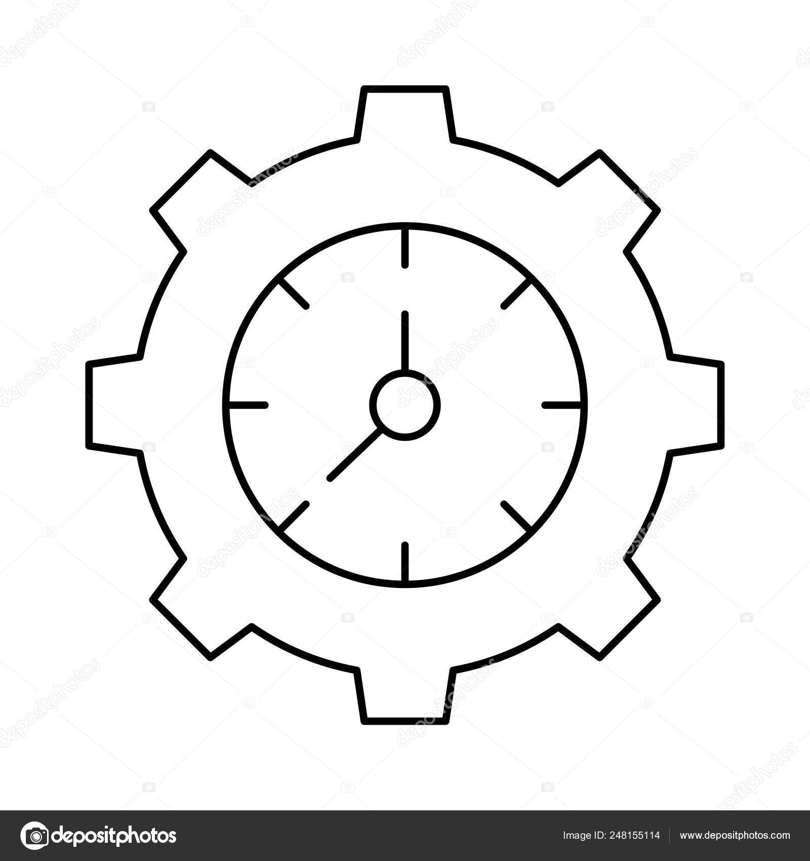 Process Development Time Vector Illustration — Stock Vector ...