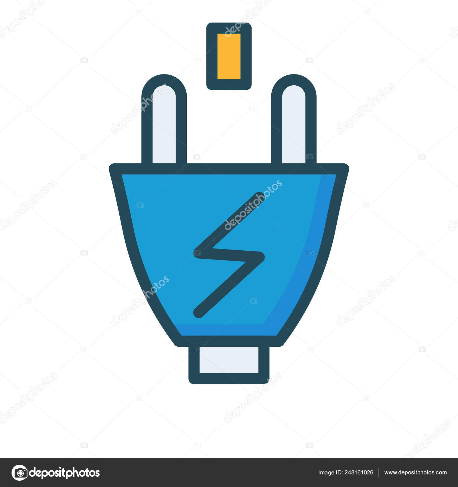 Adaptador Plugin Conector Vector Ilustración Vector de stock #248161026 ...