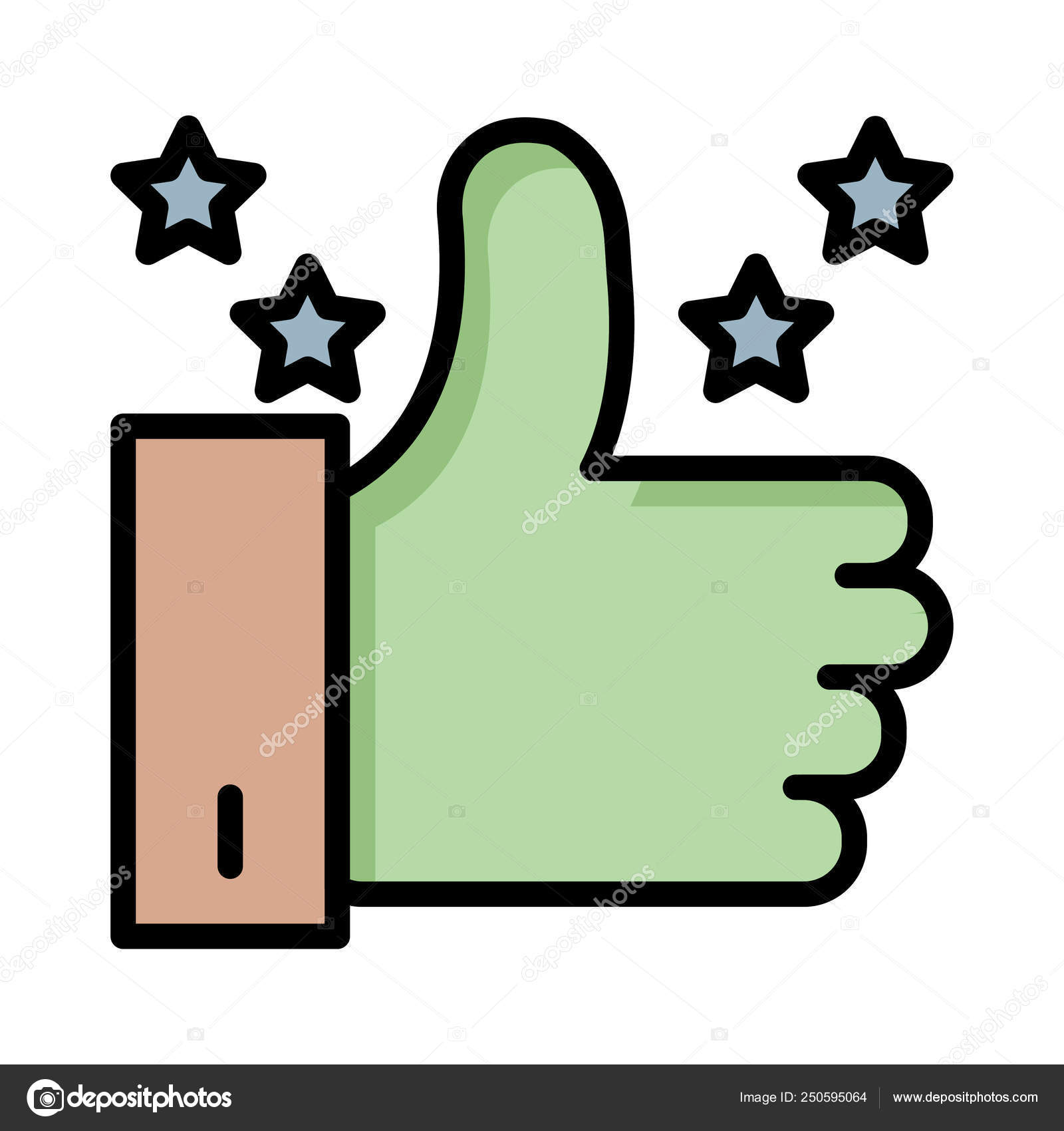 Rating Feedback Vector Illustration Stock Vector by ©dinosoftlabs 250595064