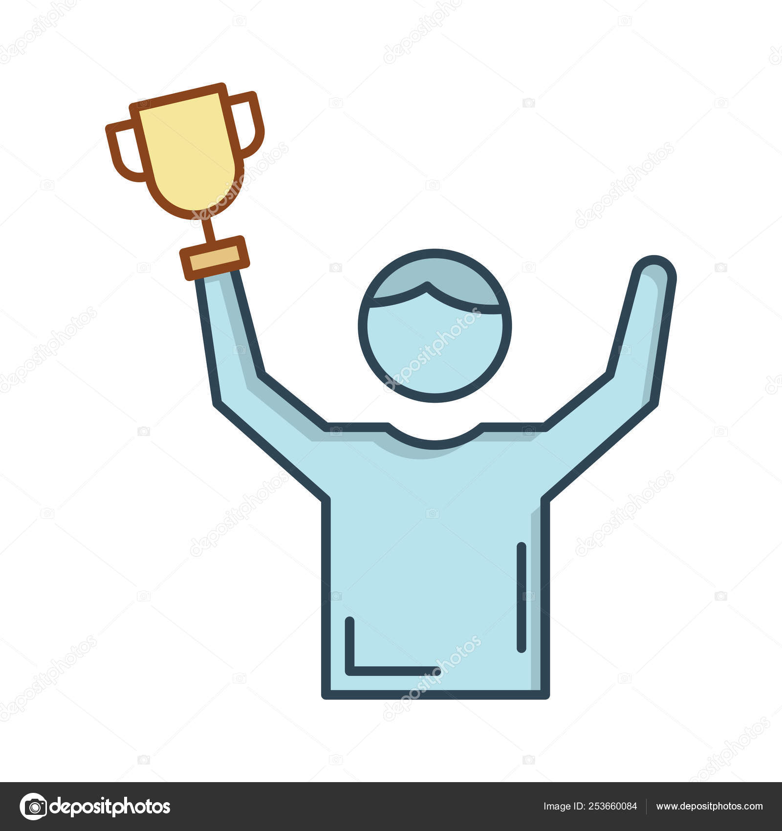 Champion Winner Success Vector Illustration Stock Vector by ...