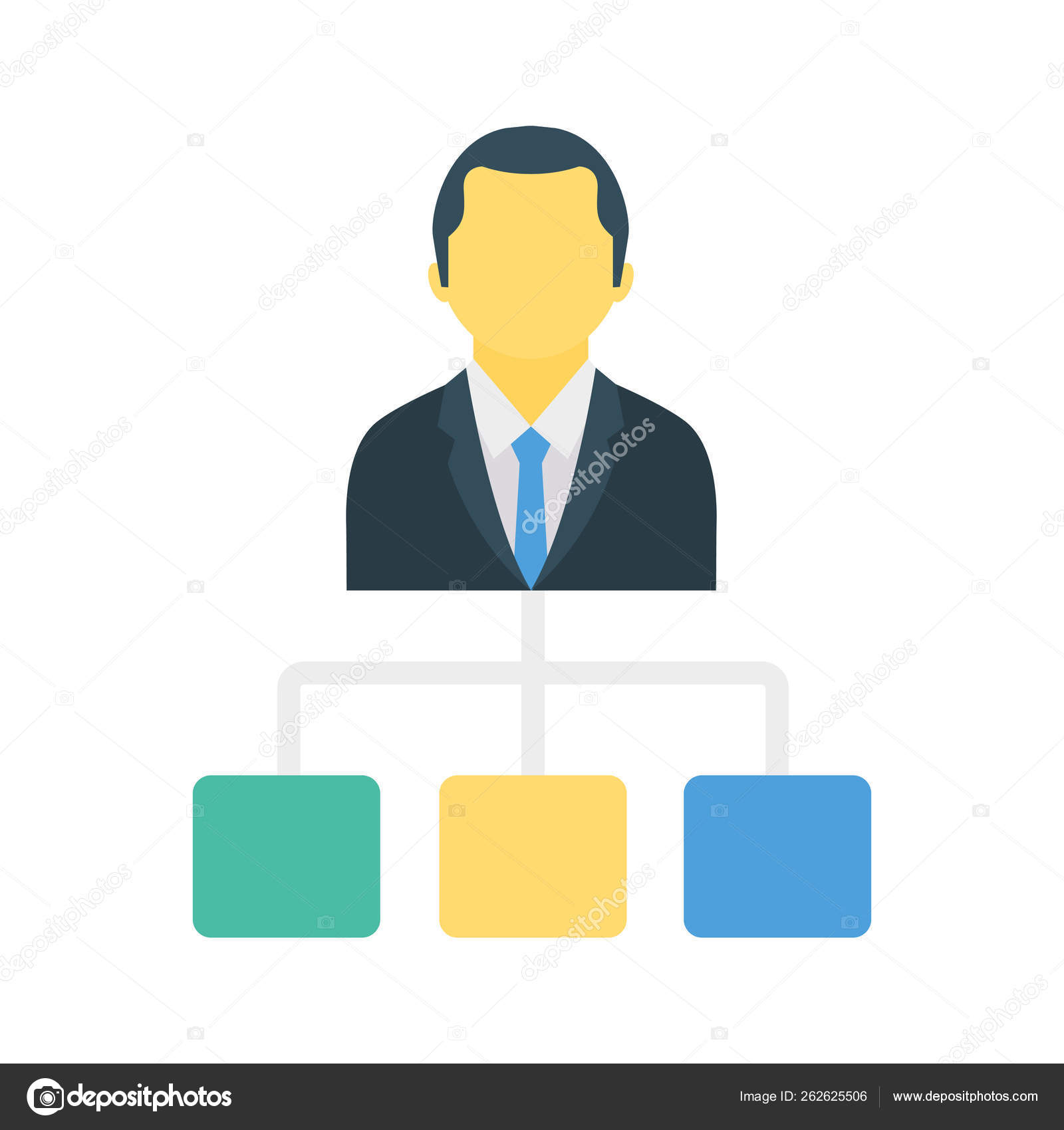 Hierarchy Graph Flat Icon Vector Illustration Stock Vector Image by ©dinosoftlabs #262625506