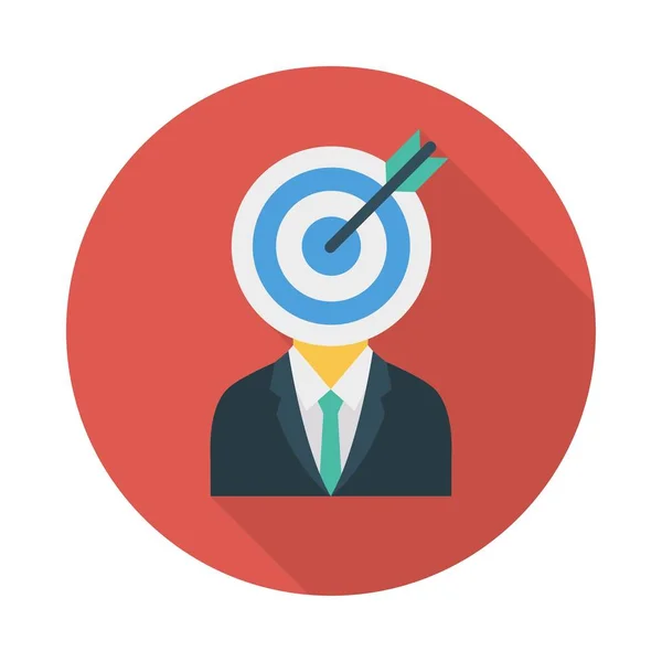 Employee Avatar Target Flat Icon Vector Illustration Stock Vector by ...