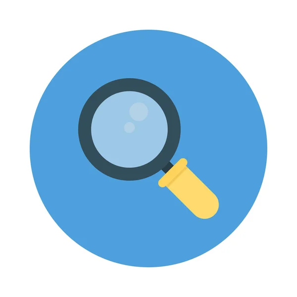 Yellow Blue Magnifying Glass Person Icon Isolated White Background ...