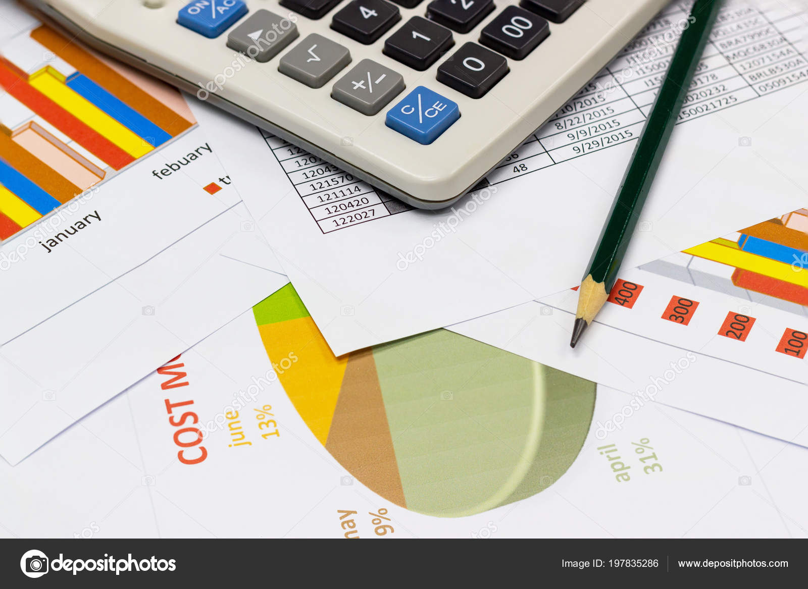 Business Paper Graphs Pencil Charts Report Calculator Desk Financial ... Business Paper Graphs Pencil Charts Report Calculator Desk Financial ...