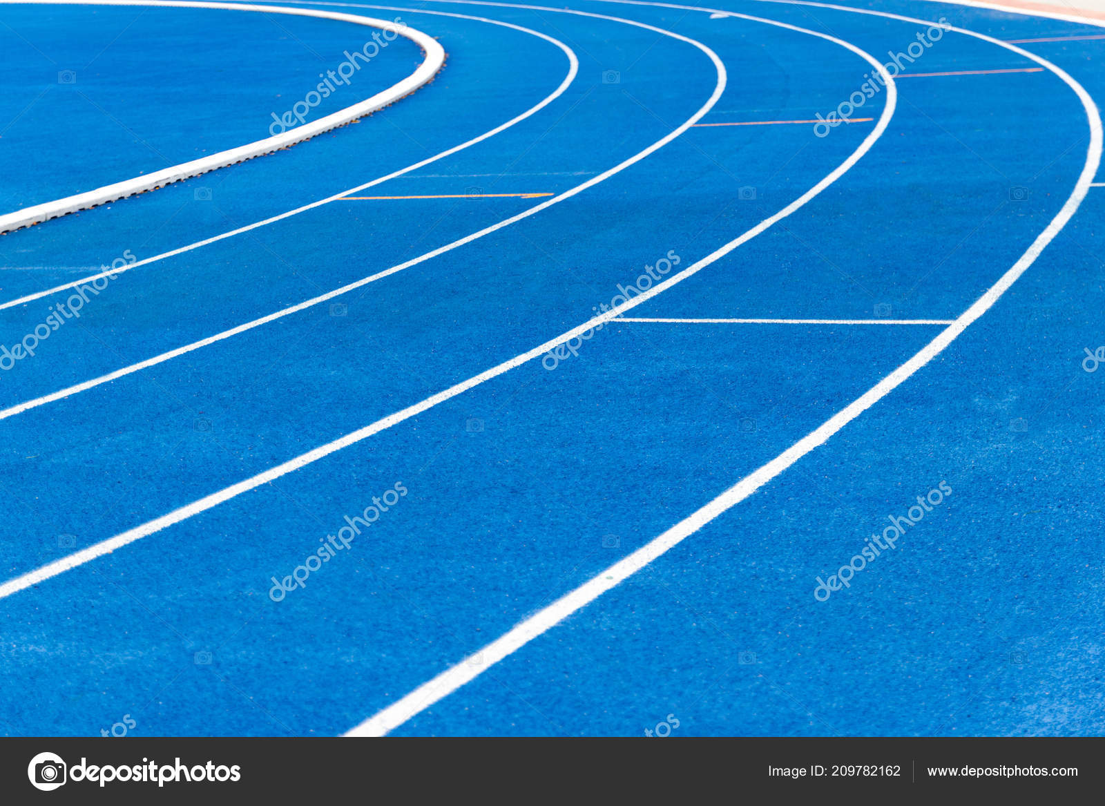 Stadium Running Track Blue Color Used Sporting Events Bangkok Thailand ...