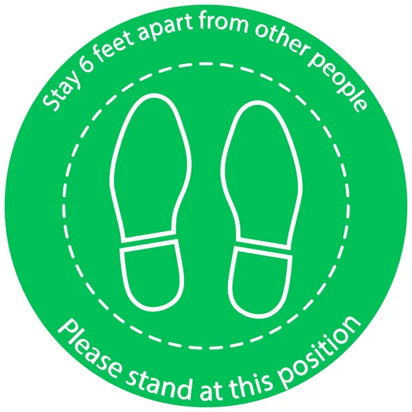 Foot Symbol Marking Standing Position Floor Markers People Stand Feet ...