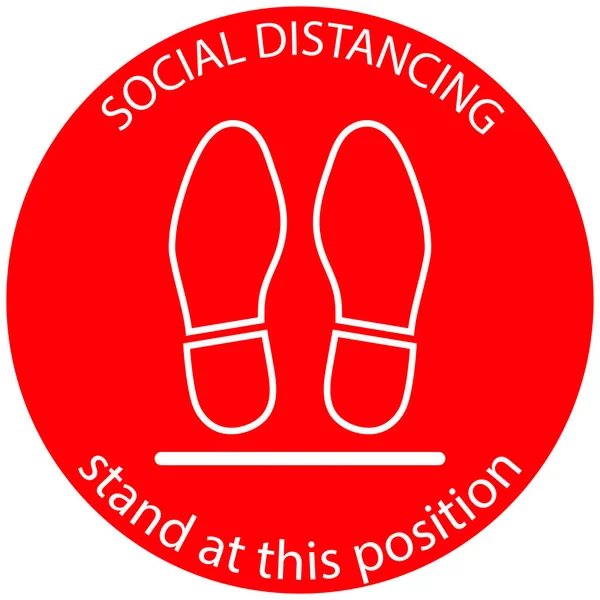 Foot Symbol Marking Standing Position Floor Markers People Stand Feet ...