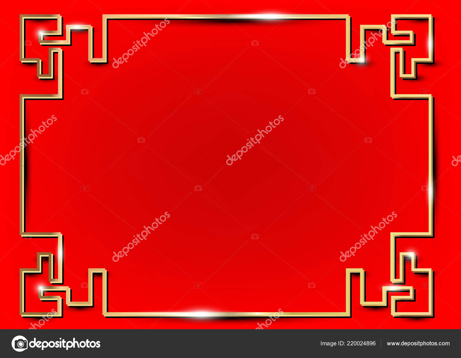 Traditional Chinese Decorative Golden Frame Gold Luxury Ornamental ...