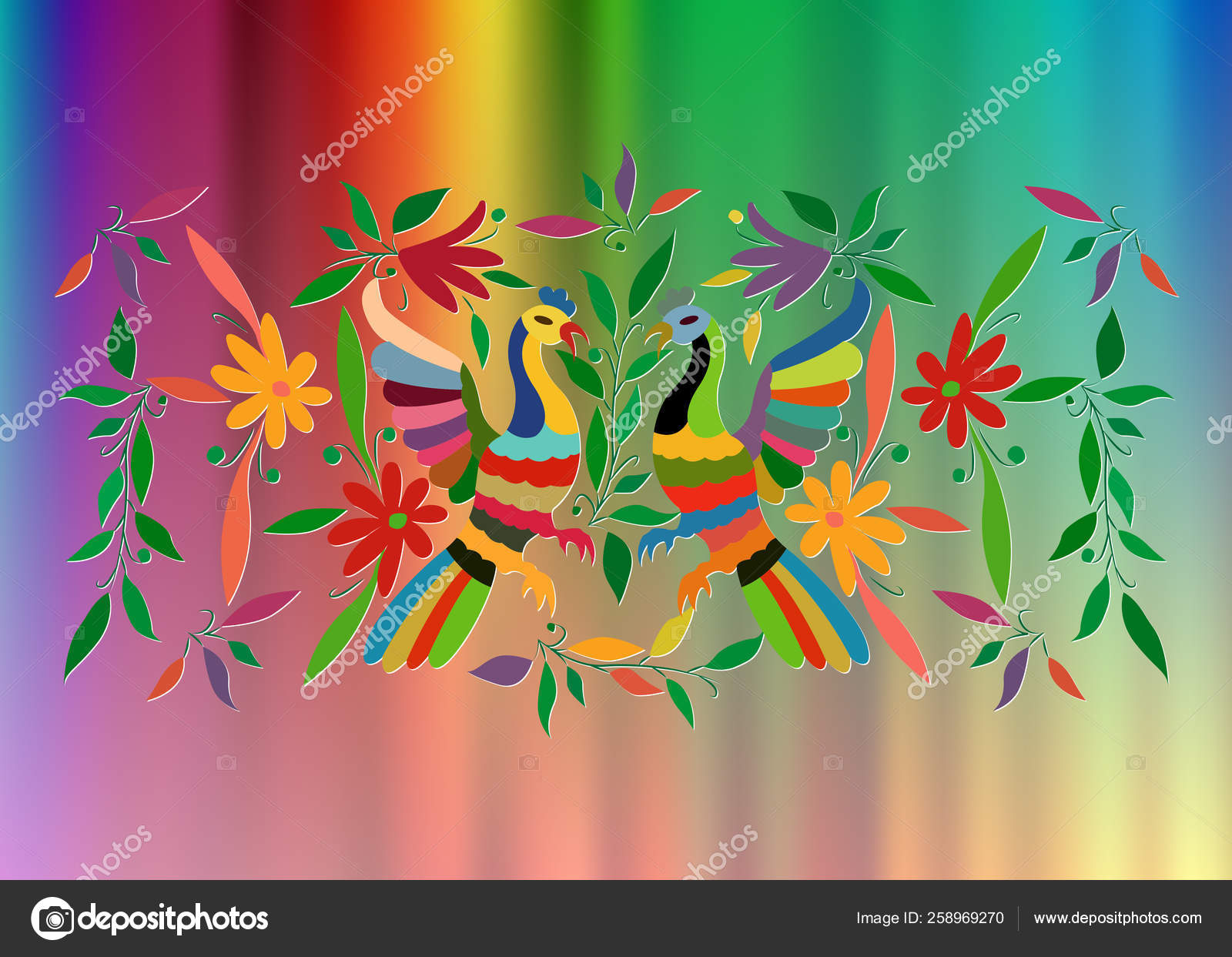 Mexican Traditional Textile Embroidery Style from Tenango City, Hidalgo ...