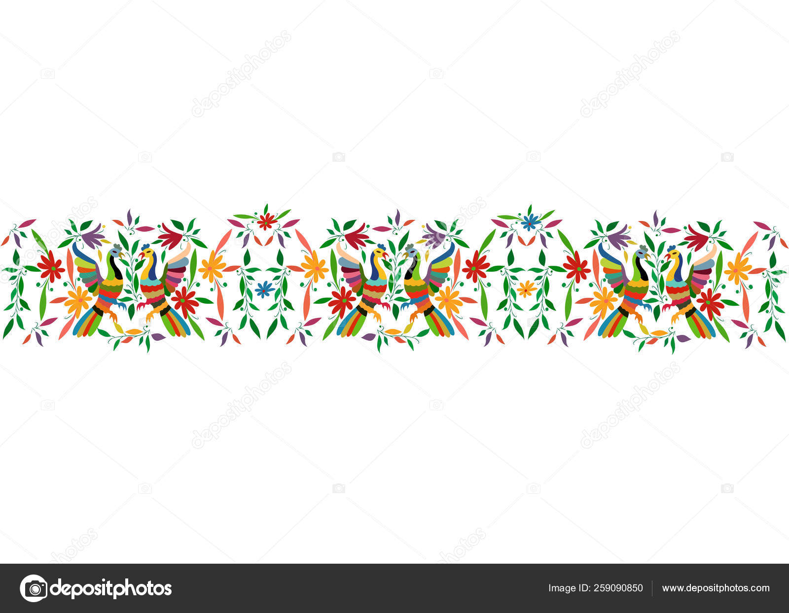 Estilo Bordado Textil Tradicional Mexicano de Tenango City, Hidalgo ...