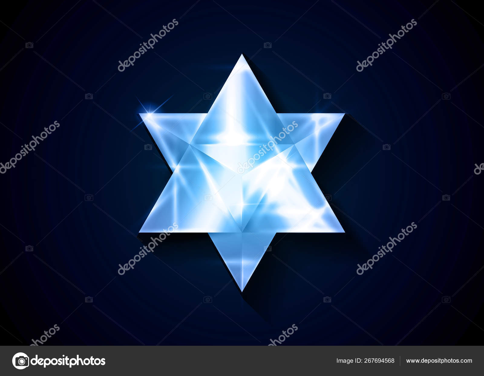 Sacred geometry. 3D crystal Merkaba geometric triangle shape. esoteric ...