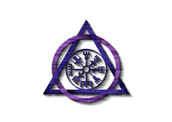 Four Elements Icons Line Triangle Symbols Set Template Air Fire Stock ...