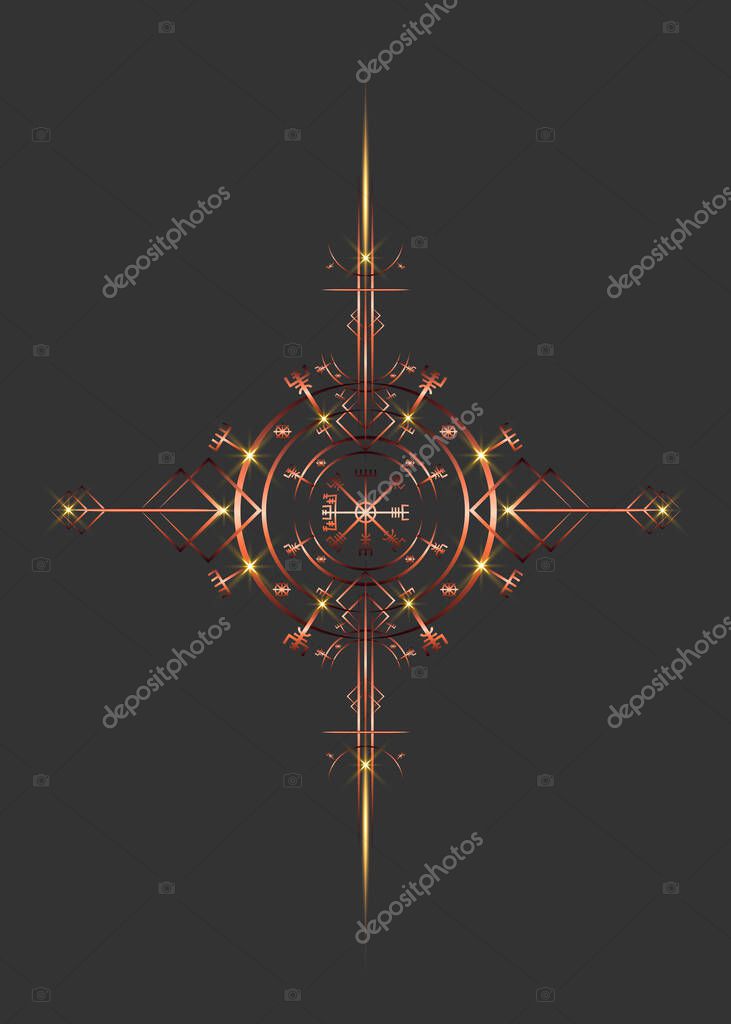 Magia antigua vikinga art deco, Vegvisir magia navegación brújula ... Magia antigua vikinga art deco, Vegvisir magia navegación brújula ...