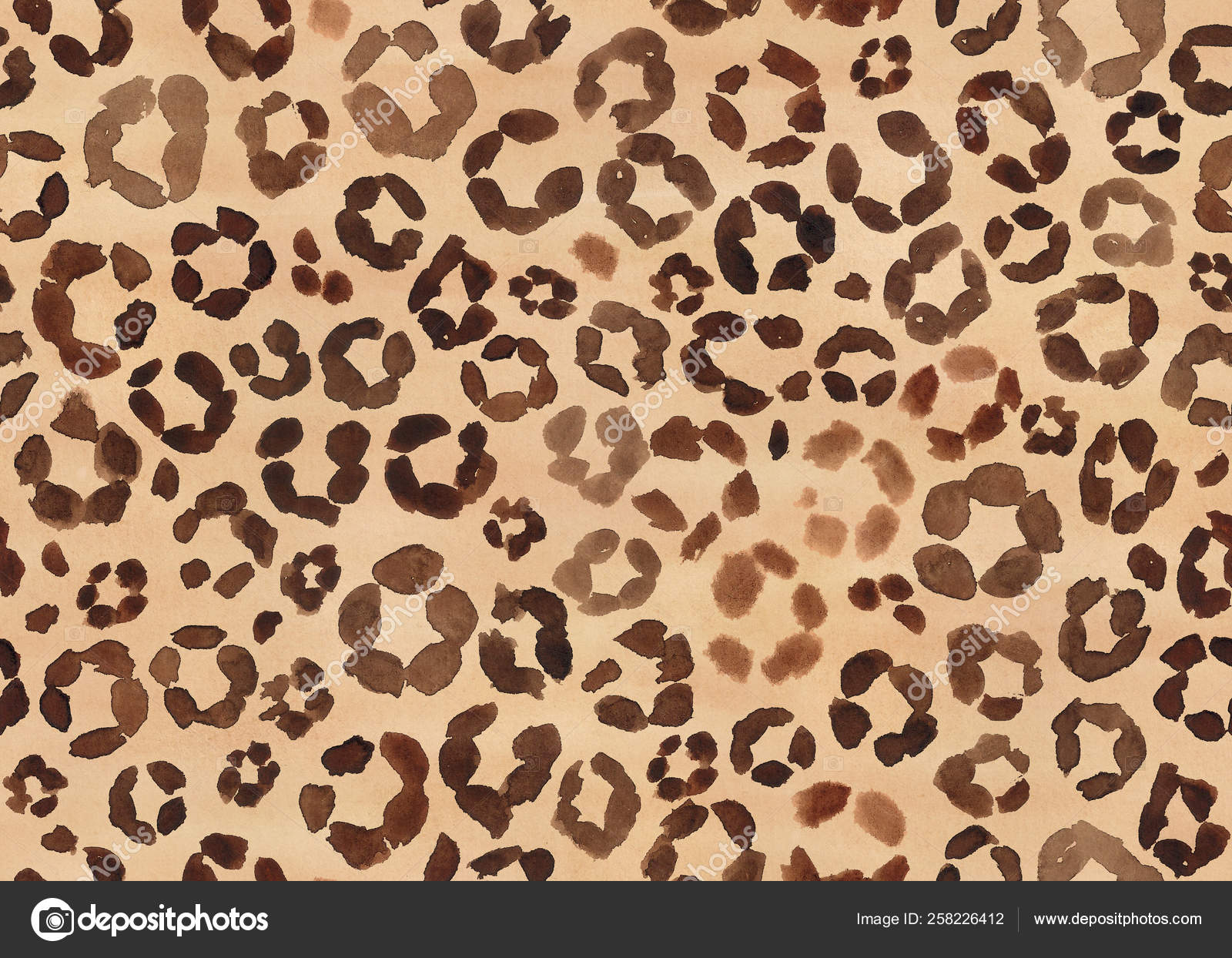 Seamless pattern with watercolor panther skin — Free Stock Photo ...