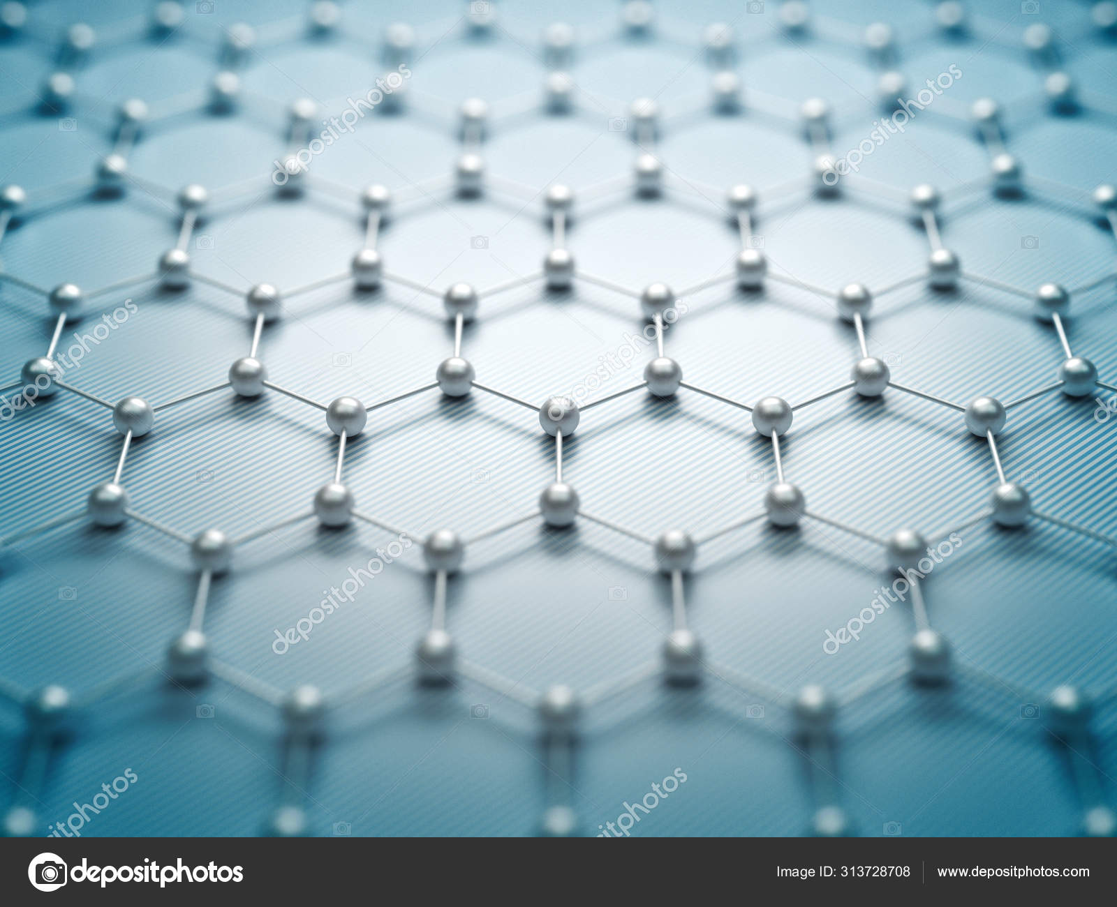 Red Molecular Del Grafeno Grafeno Atómico Estructura Concepto Forma ...