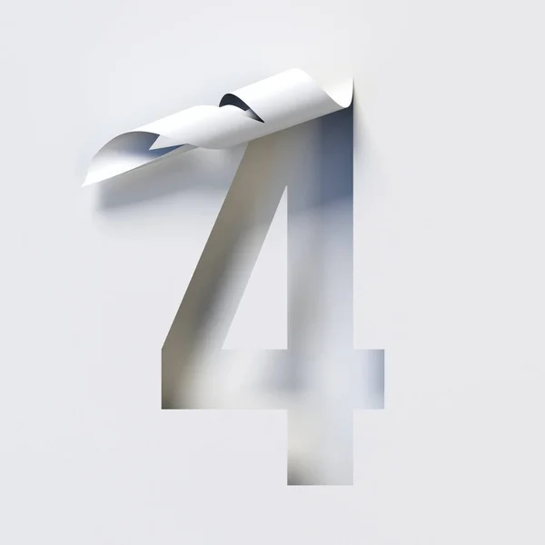 Cut Out Curled Paper Font Rendering Letter Stock Photo by ©koya979 313729262