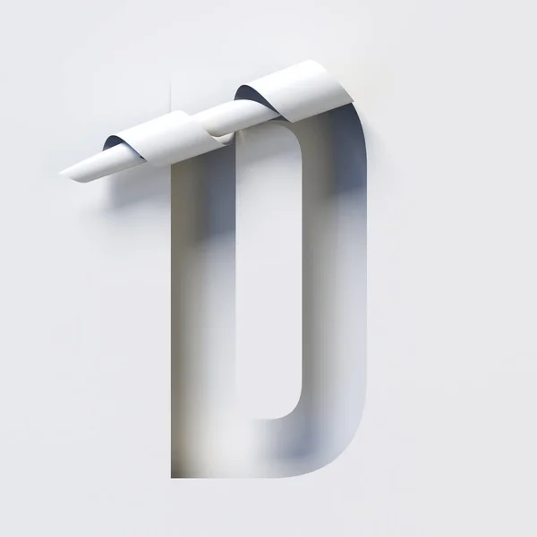 Cut Out Curled Paper Font Rendering Letter Stock Photo by ©koya979 313729262