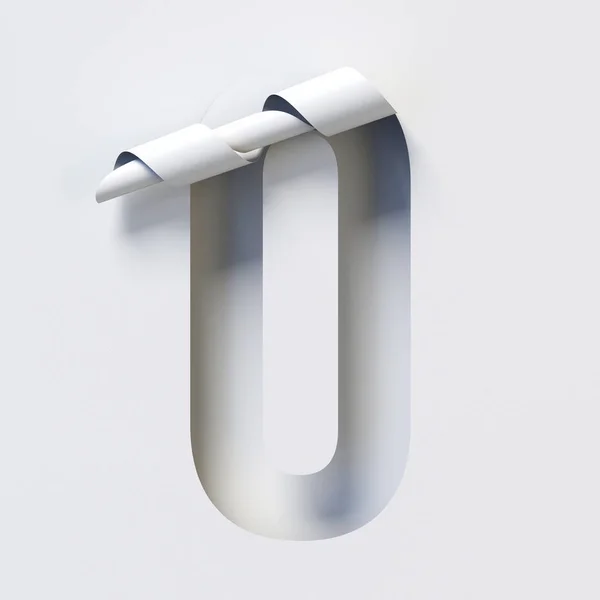 Cut Out Curled Paper Font Rendering Letter — Stock Photo © koya979 #313729368