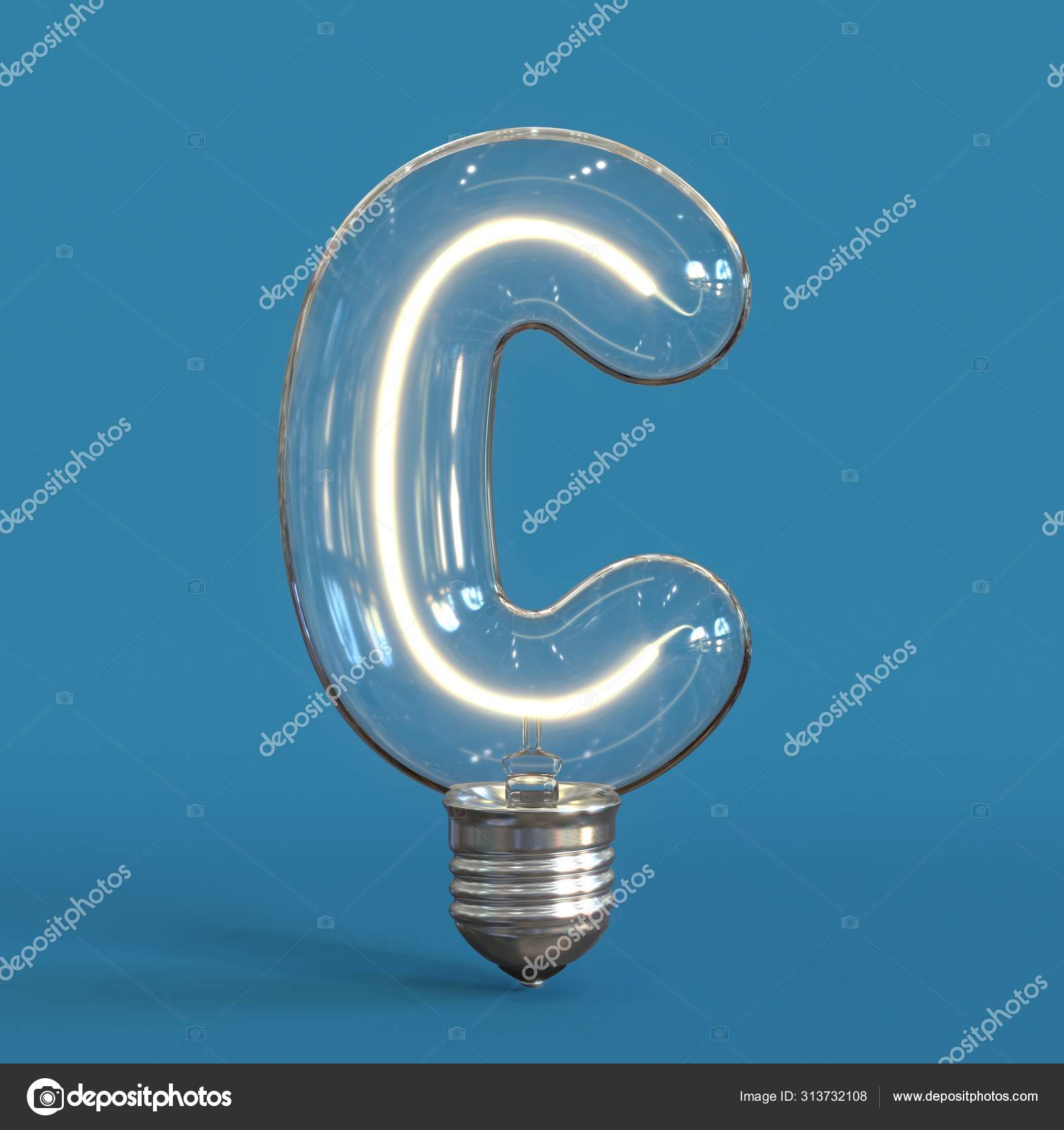 Glühbirne Schrift Rendering Buchstabe - Stockfotografie: lizenzfreie Fotos © koya979 313732108 ...