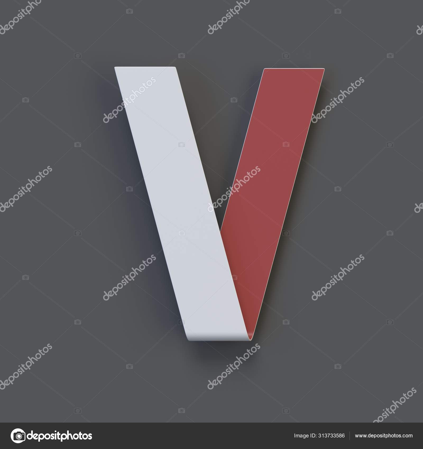 Origami Paper Font Folded Ribbon Font Rendering Letter — Stock Photo © koya979 #313733586