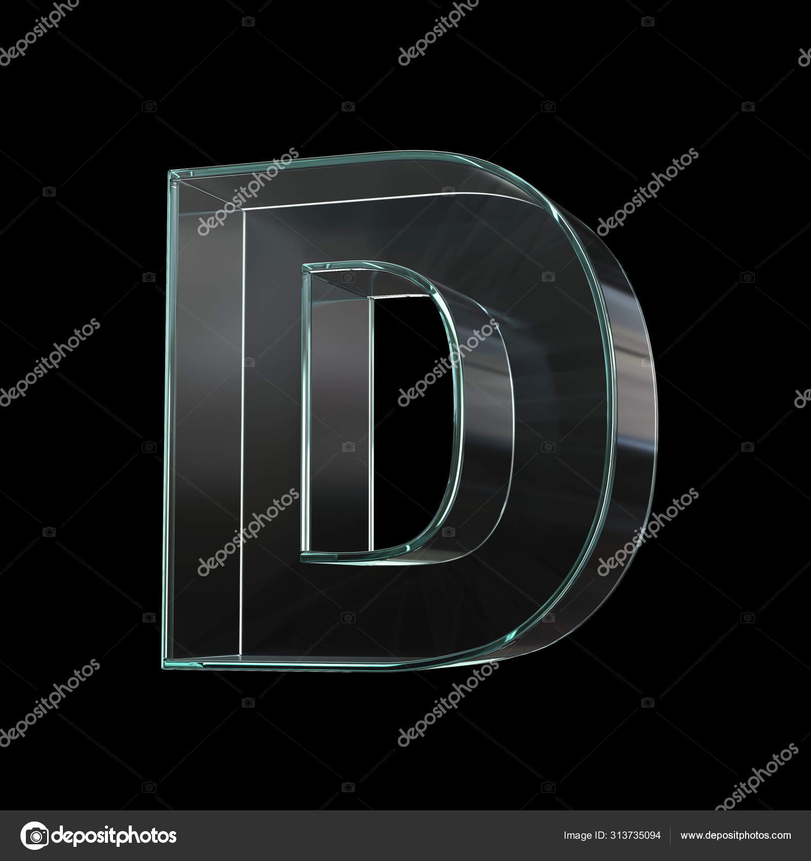 Glass Font Rendering Letter — Stock Photo © koya979 #313735094