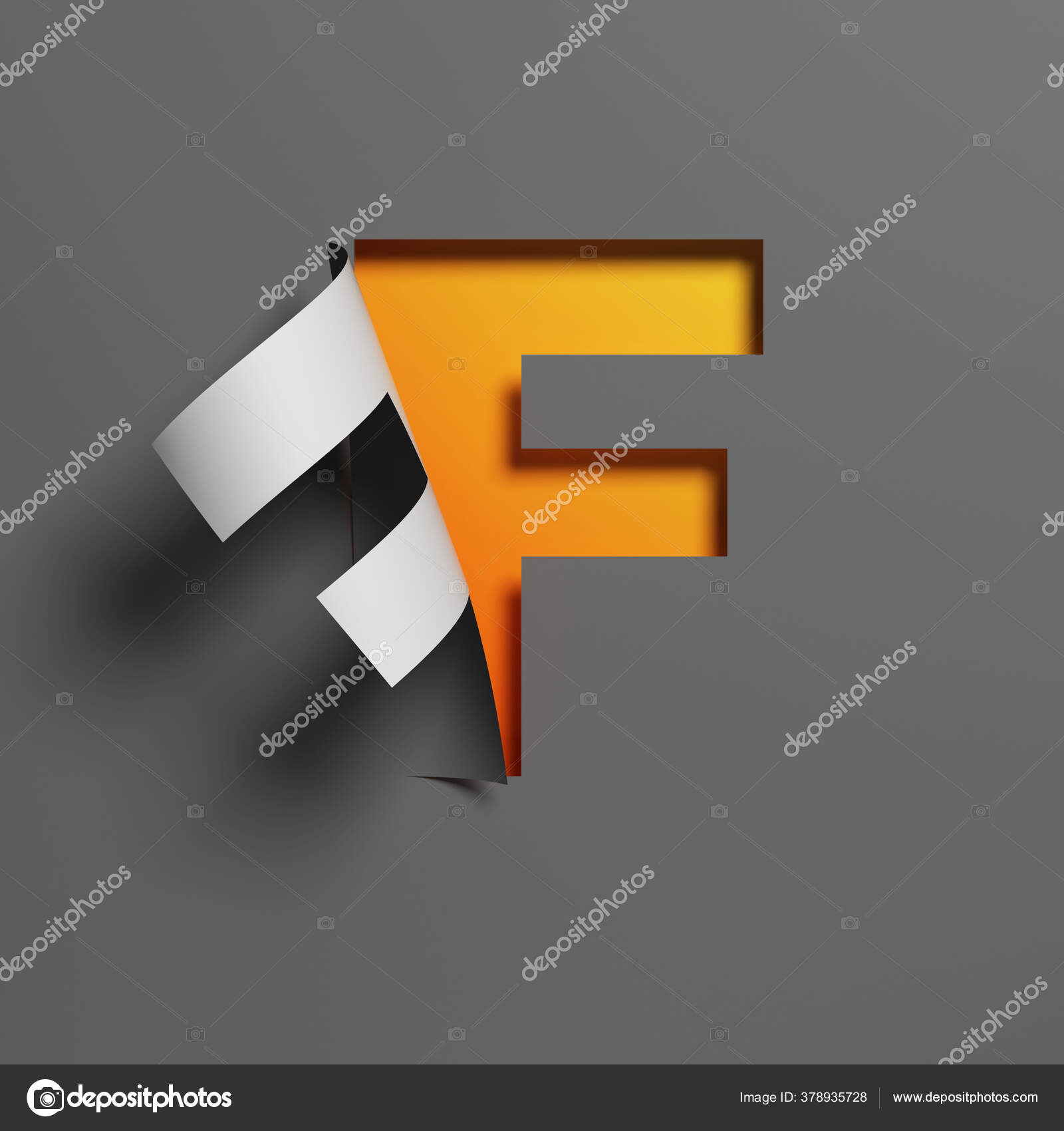 Curl Paper Font Rendering Letter — Stock Photo © koya979 #378935728