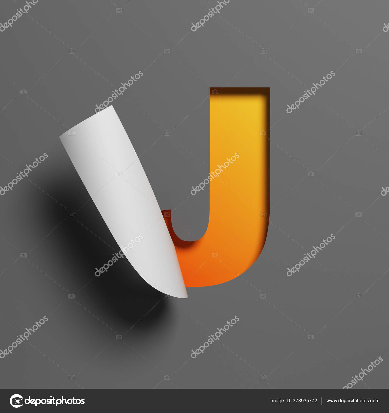 Curl Paper Font Rendering Letter — Stock Photo © koya979 #378935772