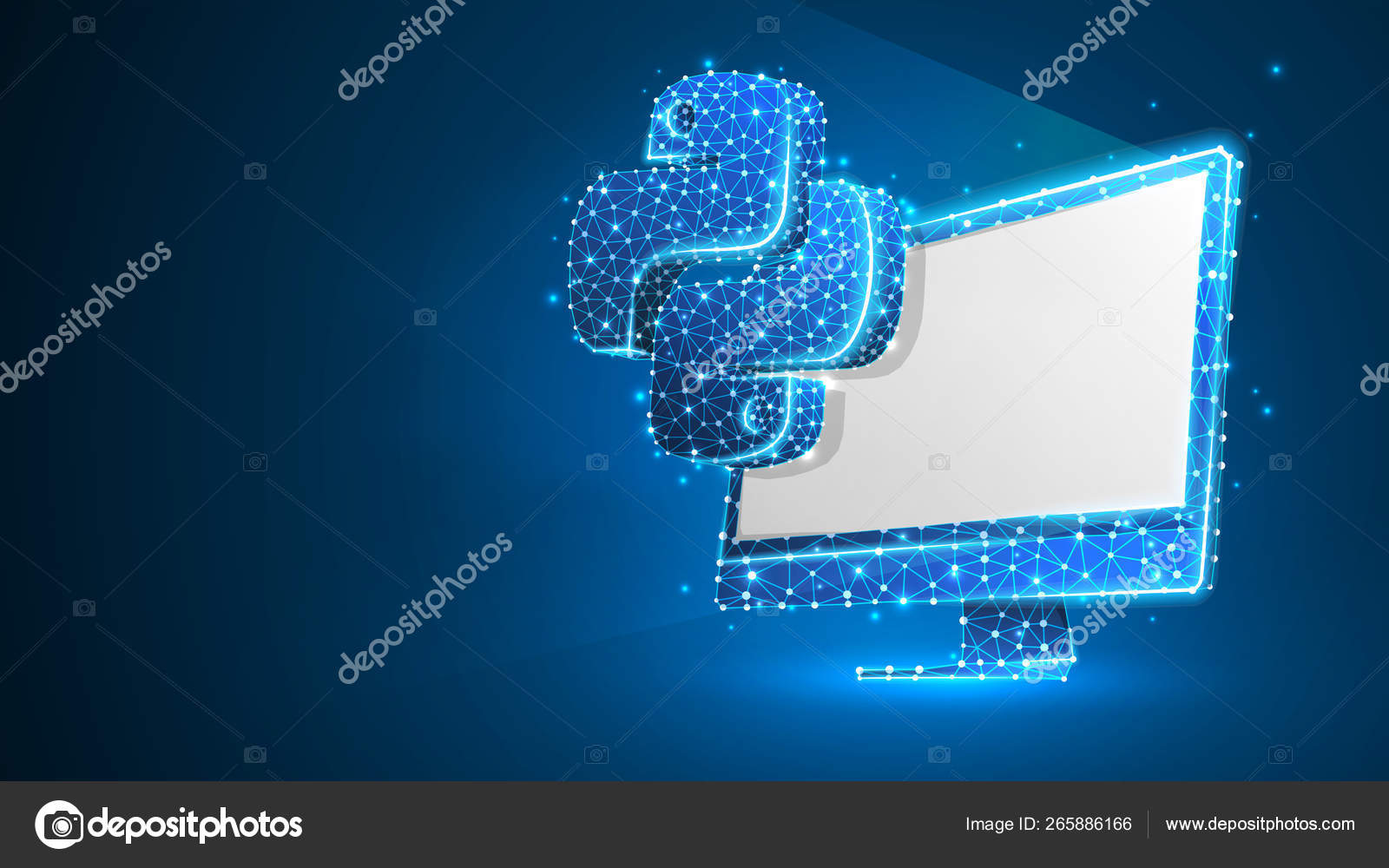 Python Coding Language Sign On White Computer Monitor Device Programming Developing Concept