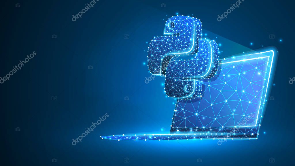 Signo de lenguaje de codificación Python en la pantalla del cuaderno ...