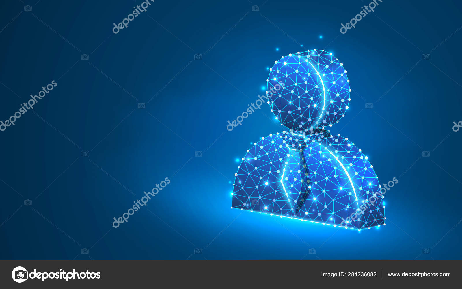 Manager, office worker profile symbol. User portrait, employee sign ...