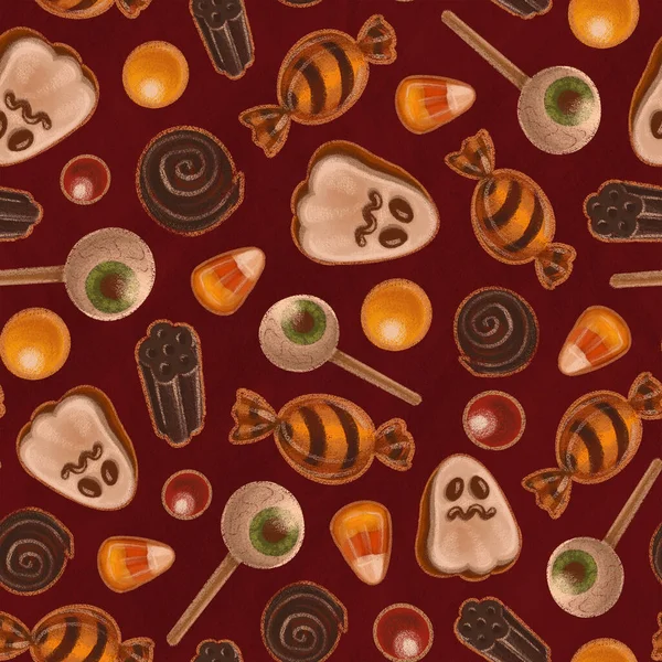 Seamless Texture Theme Halloween Elements Pumpkin Candy Corn Autumn ...