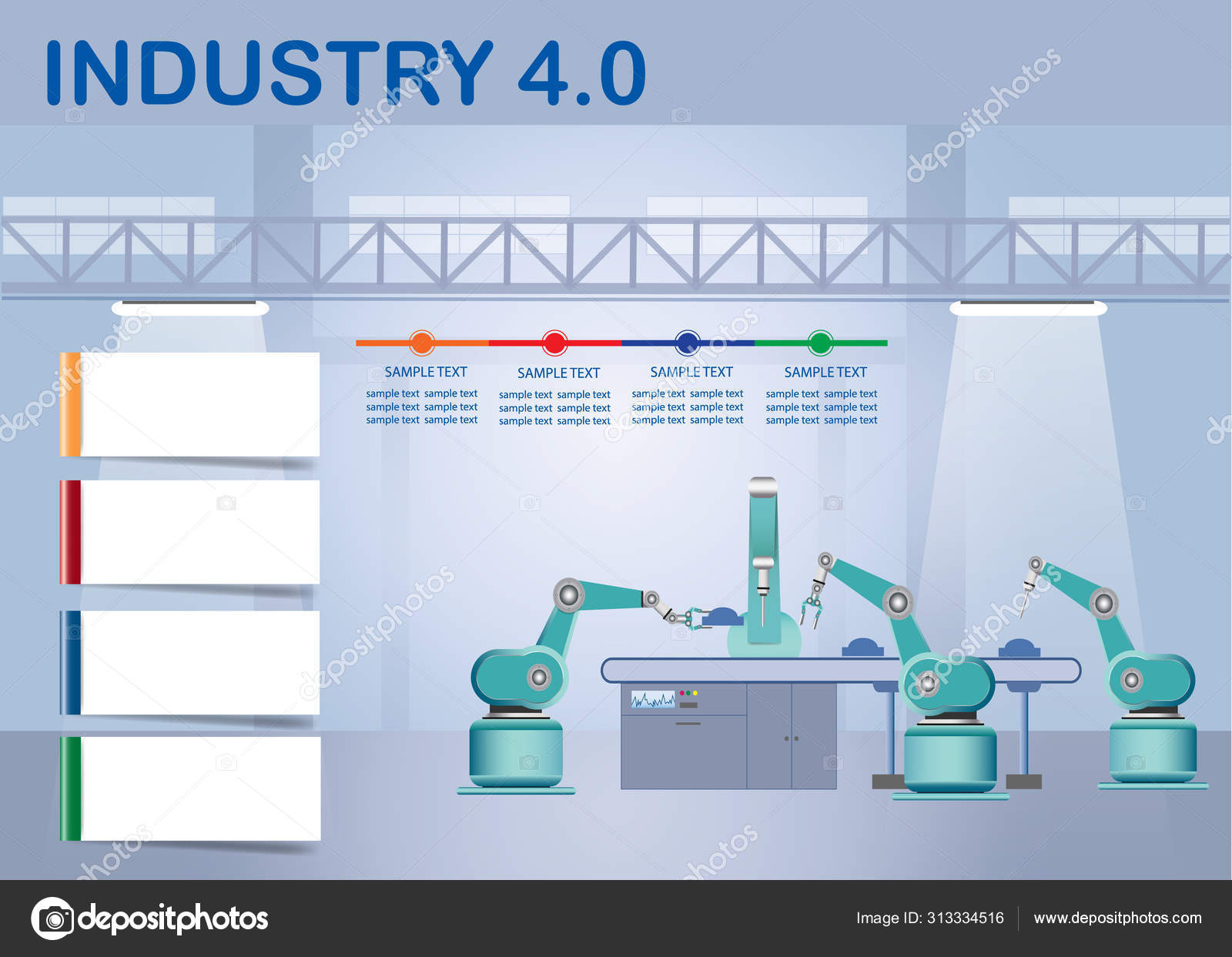 Infographic of industry 4.0 factory Stock Vector Image by ©frank11 ...
